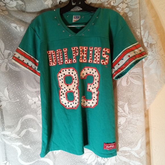 Rawlings | Shirts | Rawlings Vtg Miami Dolphins Mark Clayton Shirt W ...